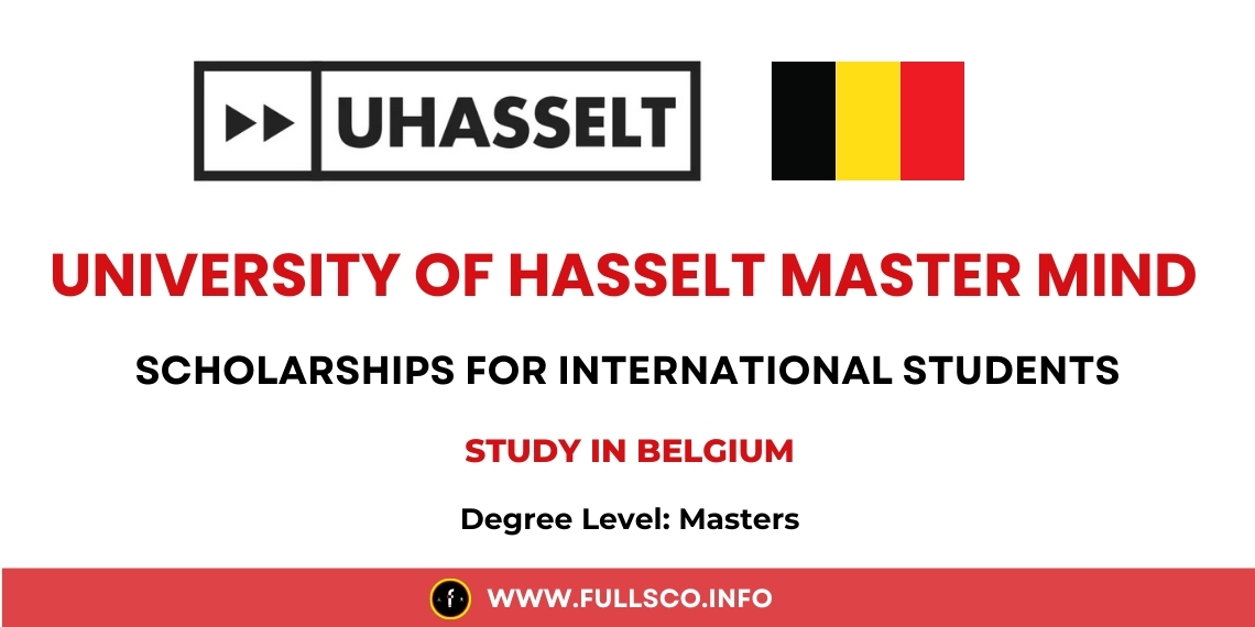 University of Hasselt Master Mind Scholarship 2025, Belgium