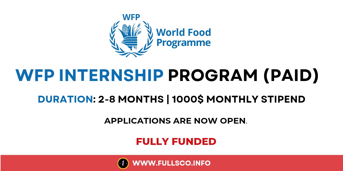 WFP Internship Program 2025 | Fully Funded